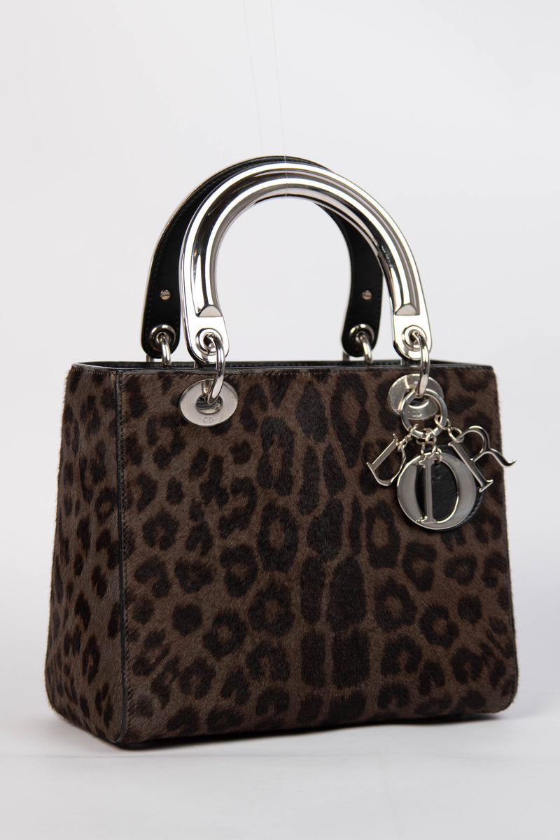 2014 Christian Dior Pony Hair Leopard Print Medium Lady Dior – Break ...