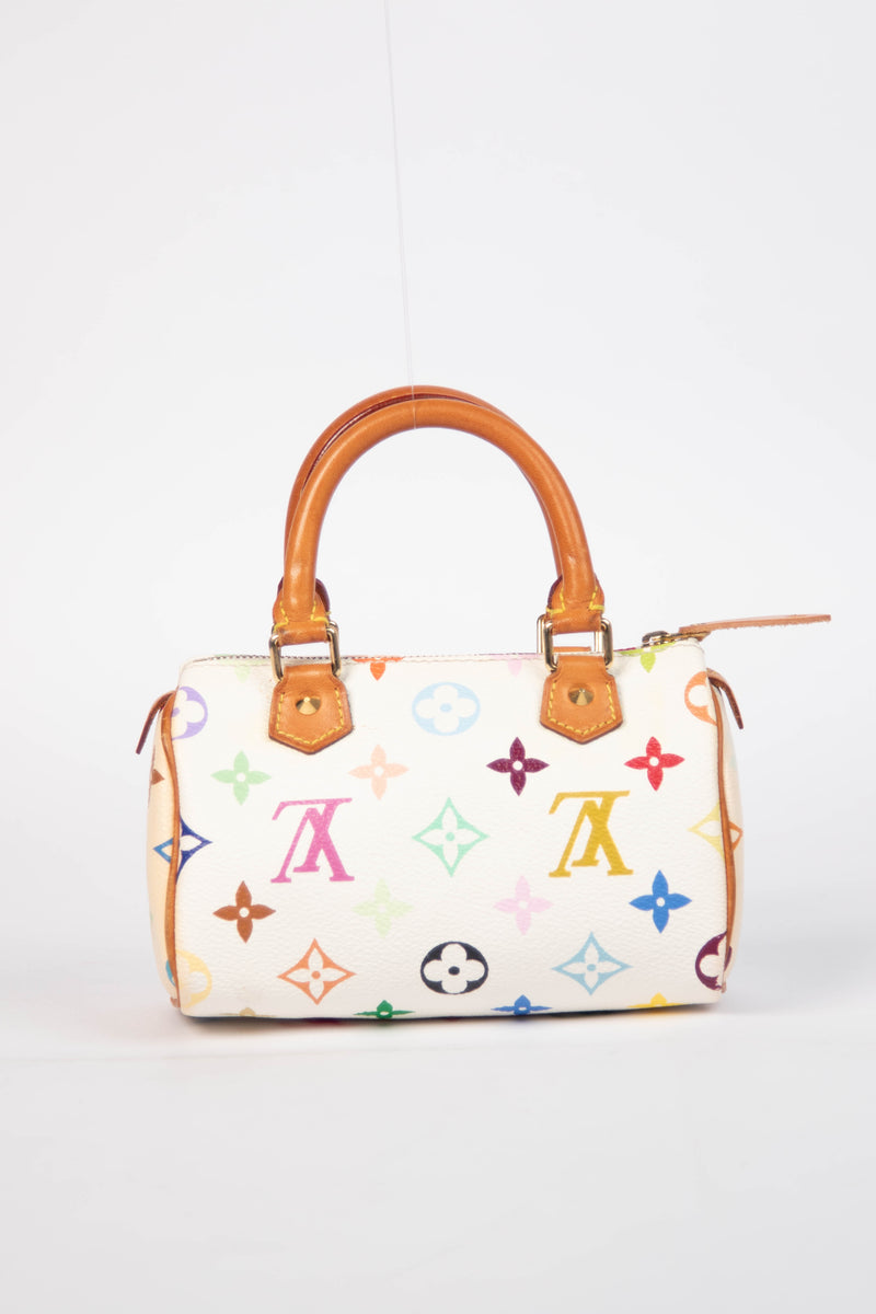 2000s Louis Vuitton x Takashi Murakami White Multicolour Nano Speedy ...