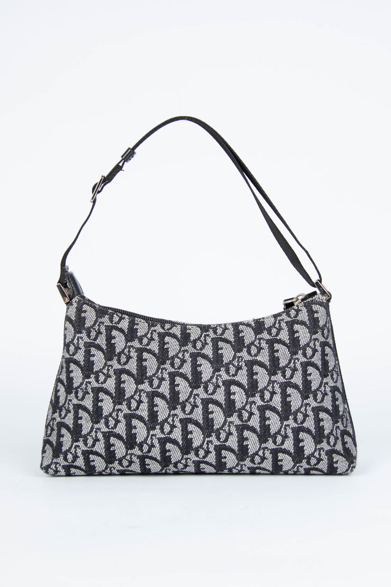 2000s Christian Dior Black Trotter Monogram Shoulder Bag – Break Archive
