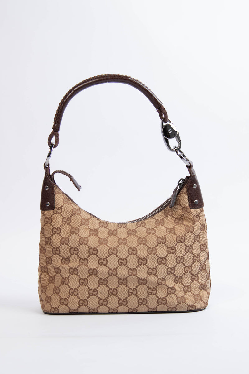 Vintage Gucci Monogram Canvas Shoulder Bag – Break Archive